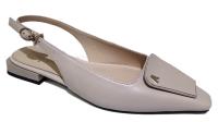 China Women Pointed Toe Slingback Flat Pumps Ladies Block Leather Adjustable Buckle Mary Jane Dress Shoes For Daily Office for sale