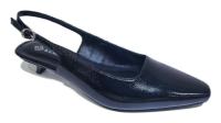 China Women Pointed Toe Slingback Flat Pumps Ladies Block Leather Adjustable Buckle Mary Jane Dress Shoes For Daily Office for sale