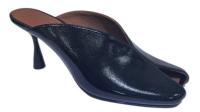 China Women Peep Toe Mules Stiletto High Heels Slip On Slipper Heels For Party Club Daily Wear for sale