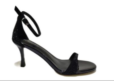 China Women Glitter Ankle Strap Stiletto Heel Sandals, Open Toe Thong High Heel Party Dress Shoes for sale