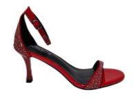 China Women Glitter Ankle Strap Stiletto Heel Sandals, Open Toe Thong High Heel Party Dress Shoes for sale