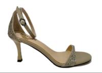 China Women Glitter Ankle Strap Stiletto Heel Sandals, Open Toe Thong High Heel Party Dress Shoes for sale