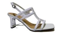China Women Multi Thin Strap Slingback Heel Sandals, Square Open Toe Block Heel Ankle Buckle Summer Dress Shoes for sale