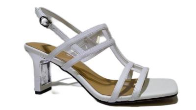 China Women Multi Thin Strap Slingback Heel Sandals, Square Open Toe Block Heel Ankle Buckle Summer Dress Shoes for sale