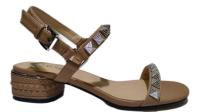 China Women Slingback Heel Sandals, Square Open Toe Block Heel Ankle Buckle Summer Dress Shoes for sale