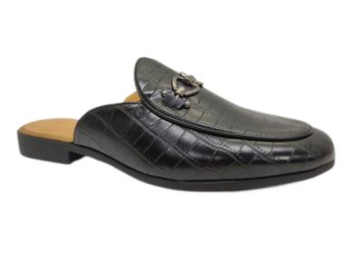 China Men Croc Print Horsebit Mules for sale