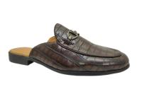 China Men Croc Print Horsebit Mules for sale