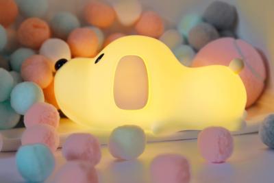 China Soft Silicone Puppy Rechargeable Night Lamp With USB Cable Charge for sale