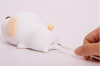 China Creative Puppy Dog Night Light Soft Silicone Body With Touch Sensor for sale