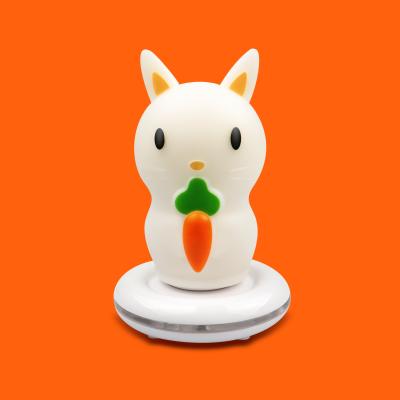 China Silicone Baby Rabbit Night Light / Colorful Light Up Rabbit Lamp for sale