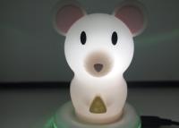 China Safe LED Mouse Soft Glow Night Light Baby  Cute Animal Baby Night Lamp for sale