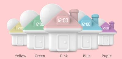 China Cute Cartoon House  Childrens Light Clock For Toddlers Stay In Bed for sale