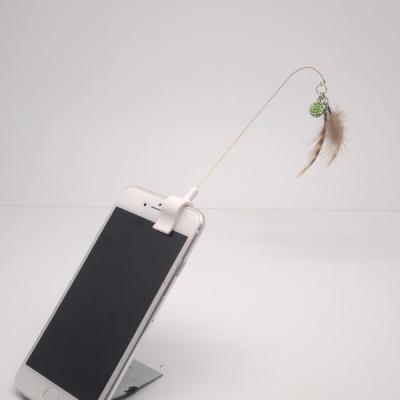 China Lightweight Interactive Kitten Toys / Interesting Cat Toy Feather Wand for sale