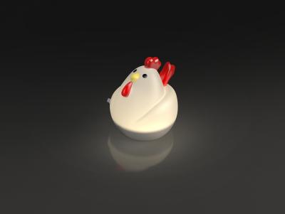China Nontoxic Silicone Led Cute Chicken Night Light Soft , Portable And Safe for sale