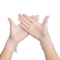 China Milky White Vinyl Powder Free Disposable Gloves 100pcs Box XS to XL for sale
