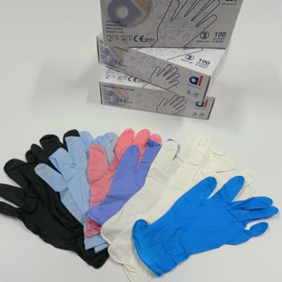 China Colorful Latex Free Small Disposable Nitrile Gloves Customize for sale
