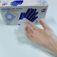 China AI Transparent Vinyl Synthetic Exam Gloves 4mil Powder Free Latex Free Disposable for sale