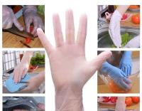 China Disposable Clear Vinyl Medical Examination Gloves Powder Free PVC 4 Mil 9.5 Inch for sale