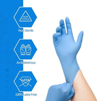 China Protective Medical Nitrile Examination Gloves Disposable for sale
