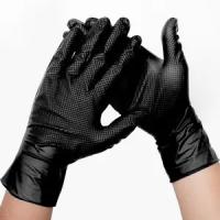 China Diamond Style Disposable Black Nitrile Gloves Latex Free for sale