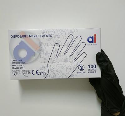 China Disposable Powder Free Nitrile Gloves Waterproof For Food Processing for sale