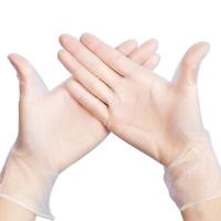 China Powder Free Disposable Vinyl Gloves Medium 100 Pack Food Safe Clear Household for sale
