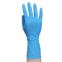 China Disposable Blue Nitrile Gloves 240mm Length Custom Packaging Available for sale