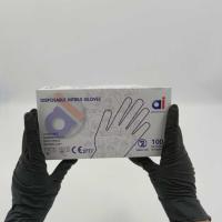 China Black Nitrile Exam Gloves 100 PCS Box Size Small Latex Free Powder Free Disposable Food Safe for sale