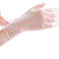 China Vinyl Disposable Gloves Powder Free Clear Medical Exam Gloves 4 Mil 100 Count for sale