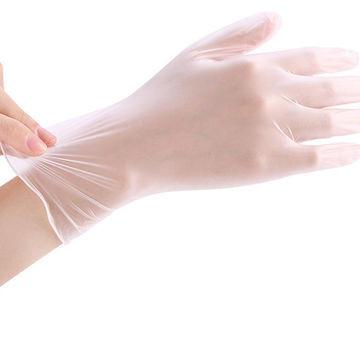 China Vinyl Disposable Gloves Powder Free Clear Medical Exam Gloves 4 Mil 100 Count for sale