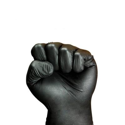 China Heavy Duty Black Diamond Nitrile Gloves 8 Mil Textured Disposable Industrial Gloves for sale