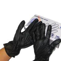 China SAFE HEALTH Nitrile Black Disposable Gloves 100pcs Box Latex Free Powder Free S M L XL for sale