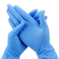 China Blue Nitrile Gloves Disposable Medical Examination Nitrile Gloves for sale