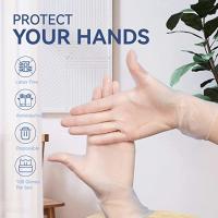 China Food Grade Powder Free PVC Vinyl Gloves Clear Transparent Disposable S M L for sale