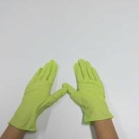 China Custom Food Grade Disposable Nitrile Gloves Powder Free 0.10mm Thickness Blue White Pink for sale