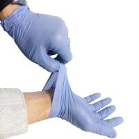 China Disposable Powder Free Purple Nitrile Gloves Anti Slip for sale