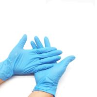 China Medical Disposable Non Sterile Nitrile Gloves Blue for sale