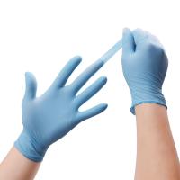 China Powder Free Nitrile Exam Gloves S M L XL 100pcs Box CE Certified Blue White Black for sale