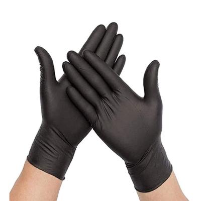 China Black Nitrile Exam Gloves Powder-Free Disposable Gloves for sale