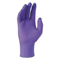 China Purple Food Grade Powder Free Nitrile Gloves 240mm Length 0.10mm Thickness for sale