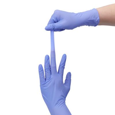 China Disposable Nitrile Gloves Latex Free Powder Free Medical Grade 100pcs Box Sizes S M L XL for sale