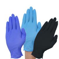 China Disposable Nitrile Gloves 100 Pcs per Box Powder Free Latex Free Blue S-XL for sale