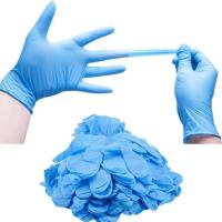 China Disposable Nitrile Gloves 100 Pcs per Box Powder Free Latex Free Blue S-XL for sale