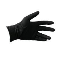 China Food Grade Black Nitrile Gloves Powder Free Disposable 100 Count Medium Size for sale