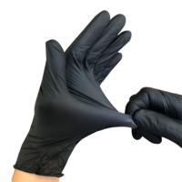 China Food Grade Powder Free Nitrile Examination Gloves Disposable 3 Mil Thickness 9.4 Inch Length for sale