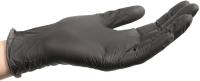 China Disposable Black Nitrile Gloves Powder Free 240mm Length S M L XL Food Safe for sale