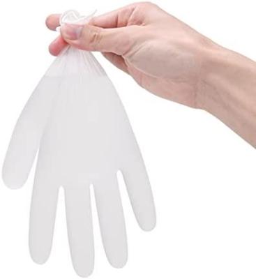 China LDPE Vinyl Thickened Disposable Clear Gloves Transparent for sale