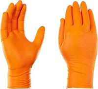 China Industrial Gloves Heavy Duty Nitrile Work Gloves Powder Free Diamond Pattern for sale