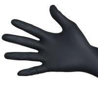 China Powder Free Black Nitrile Gloves 4 Mil Thickness S M L XL for Medical Food Industrial Use for sale