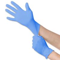 China Disposable Nitrile Exam Gloves Powder Free 240mm Length S M L XL for sale